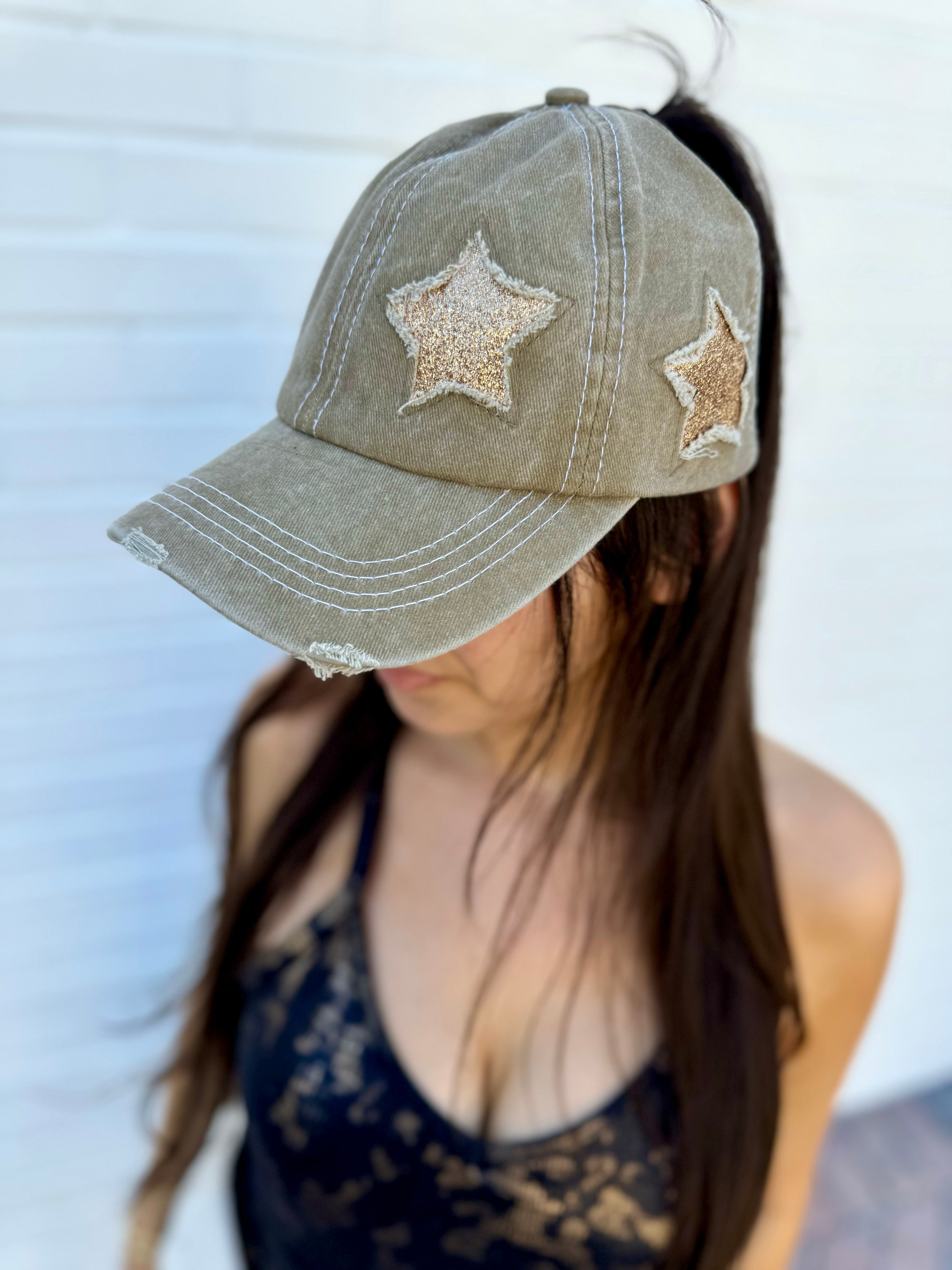 Glitter Star Baseball Hat – Bolufe Boutique